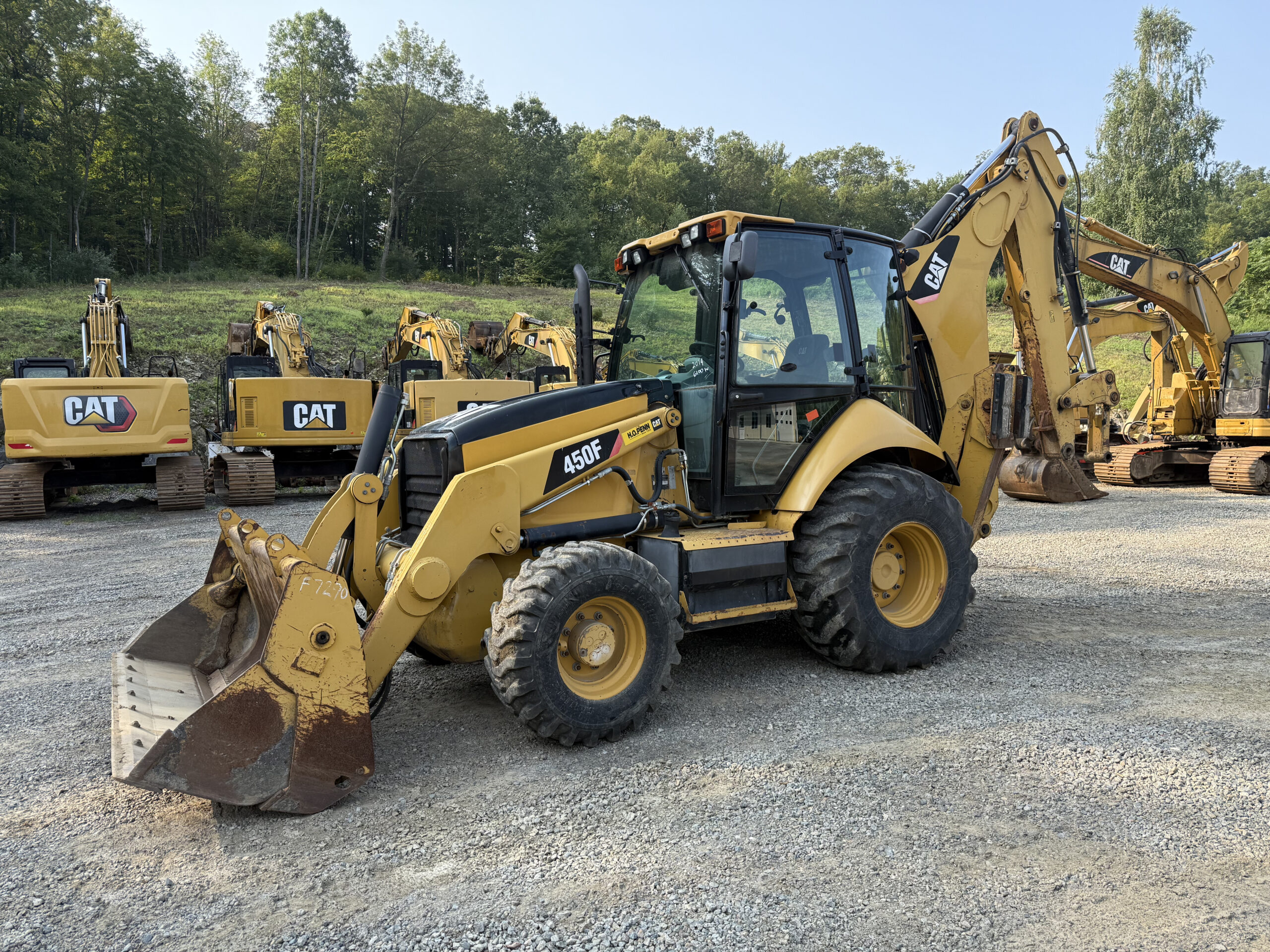 2014 CAT 450F Backhoe Loader - Rock Blaster Hammers